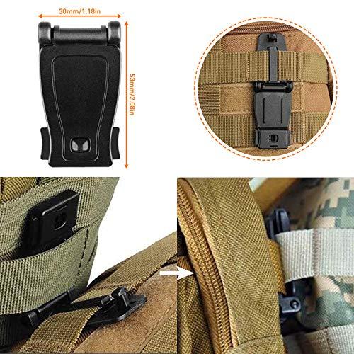 Molle Accessories Kit of 28 Attachments, D-Ring Grimloc Locking Gear ...