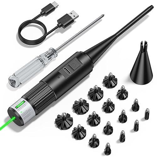 CVLIFE USB Rechargeable Laser Bore Sight Kit with 16pcs Adapters and ...