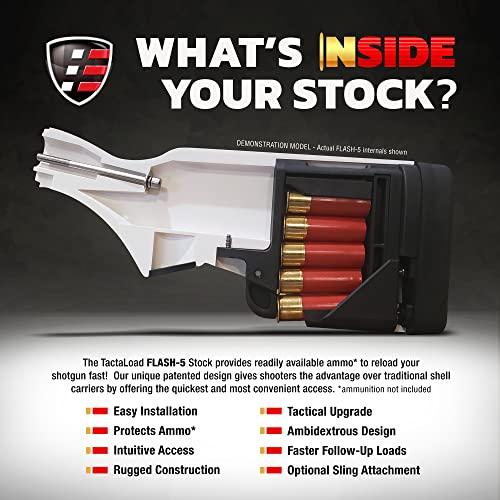 TactaLoad Flash-5 Shotgun Buttstock with Internal 12 Gauge Shell ...