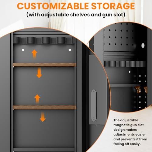 47.24" Wall Safe Between the Studs, Hidden Safe with Removable Pegboard ...