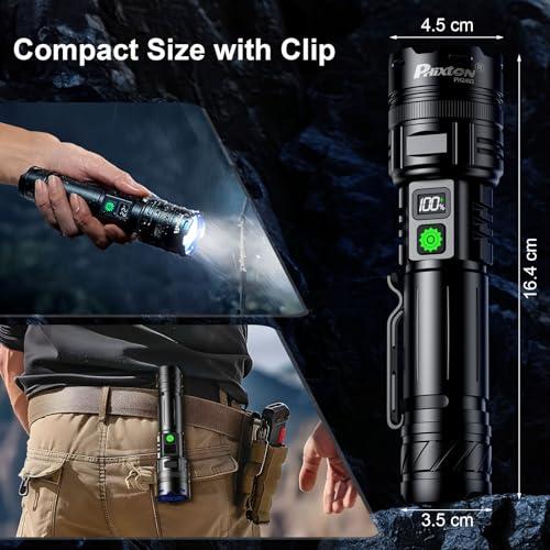Rechargeable Flashlights 10000 High Lumens Single One Mode Super Bright ...