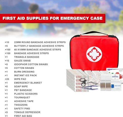 Travel-First Aid-Kit Car-Home 300PCS Survival-Kit Outdoor-Adventure ...