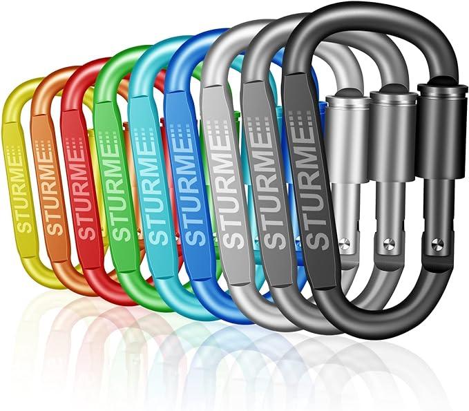 Carabiner Clip Aluminum D-Ring Locking durable Strong and Light Large ...