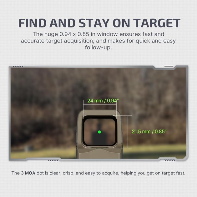 Olight Osight 3 MOA Rechargeable Open Reflex Sight w/Charging Cover ...