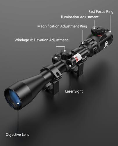 20% off MidTen 3-9x40 Rifle Scope with 5 Levels Red and Green ...