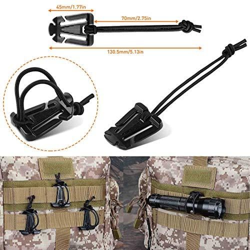 Molle Accessories Kit of 28 Attachments, D-Ring Grimloc Locking Gear ...