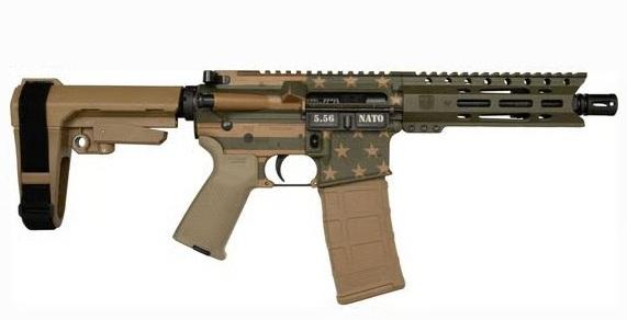 Diamondback DB15 5.56 Pistol OD FLAG 30 Round - 30+1 Rounds 7" Barrel ...