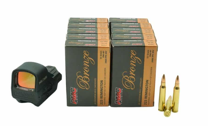 Bundle Holosun 510C Rifle Green Dot Sight & 200 Rounds of PMC 223 / 5 ...