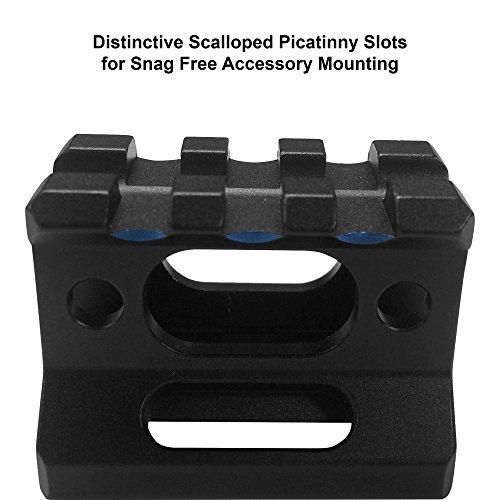 UTG 3-slot Slim Picatinny Short Riser Mount 1" High, 3 Slots, Black ...