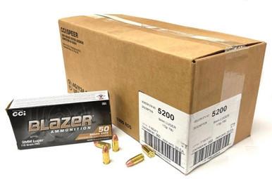 CCI Blazer Brass 9mm 115gr FMJ Ammunition 500 Rounds - $125 | gun.deals
