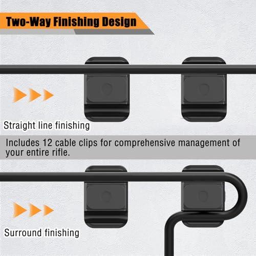 12 Pack M-Lok Cable Clips, Wire Management Clips for Picatinny Rail ...