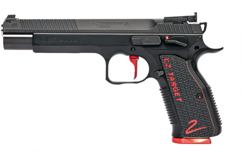 CZ Shadow 2 Target Limited 9mm 6" Barrel 17rd Pistol, Black / Red ...