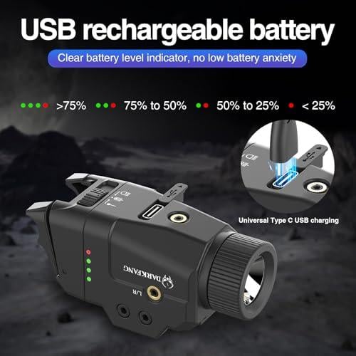DARKFANG 1000 Lumen Tactical Weapon Light Laser Combo with High and Low ...
