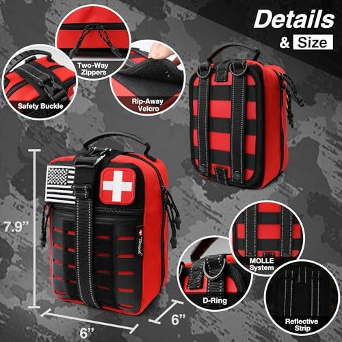 Lightning deal! - Survival First Aid Kit with Israeli Bandage, Chest ...