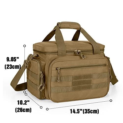 DSLEAF Tactical Gun Range Bag for 4 Handguns, Pistol Shooting Range Bag ...