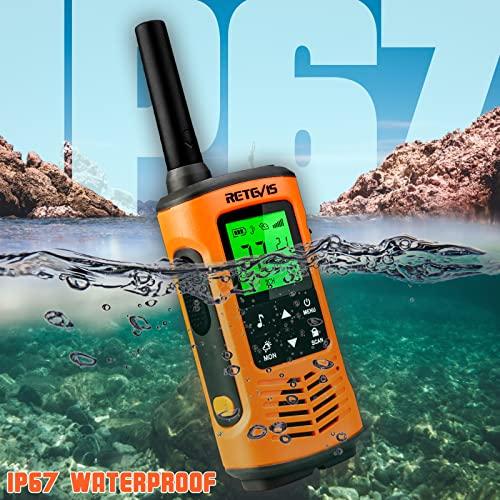Retevis RT45P Waterproof 2 Way Radio, Long Range Walkie Talkie, IP67 ...