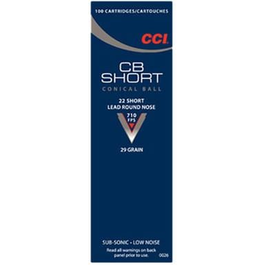 CCI Specialty CB 22 Short 29 GR LRN 100 Rounds - $9.79 | gun.deals