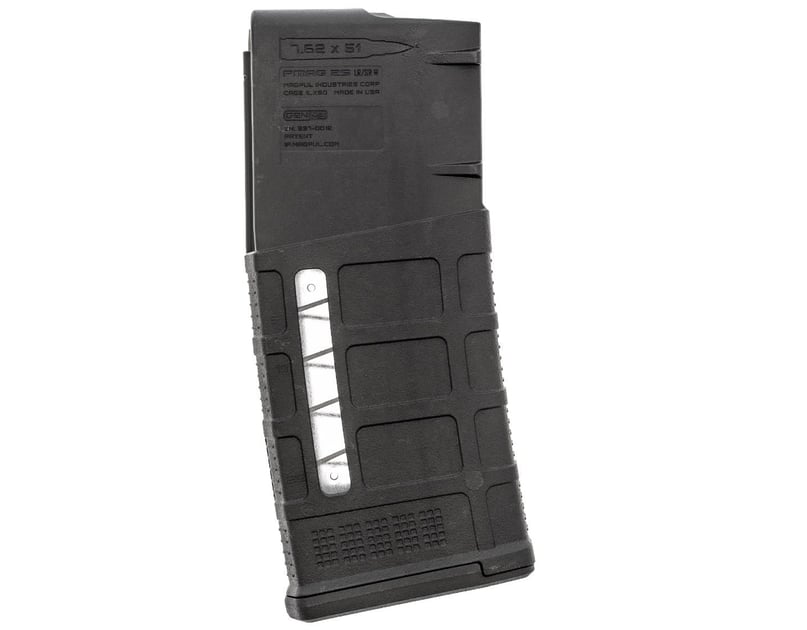 Magpul PMAG GEN M3 Window LR/SR-25 .308 / 7.62x51 AR-10 25-Round ...