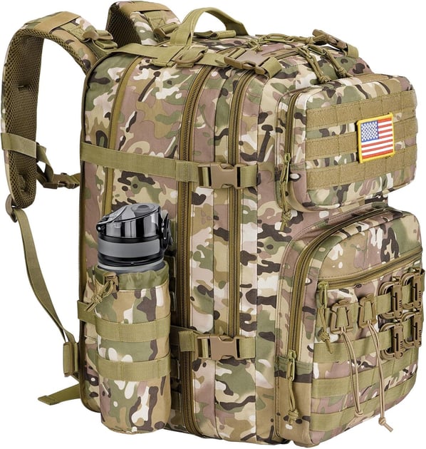 CVLIFE 60L-50L Large Tactical Backpack 900D Expandable Molle - $34.19 w ...