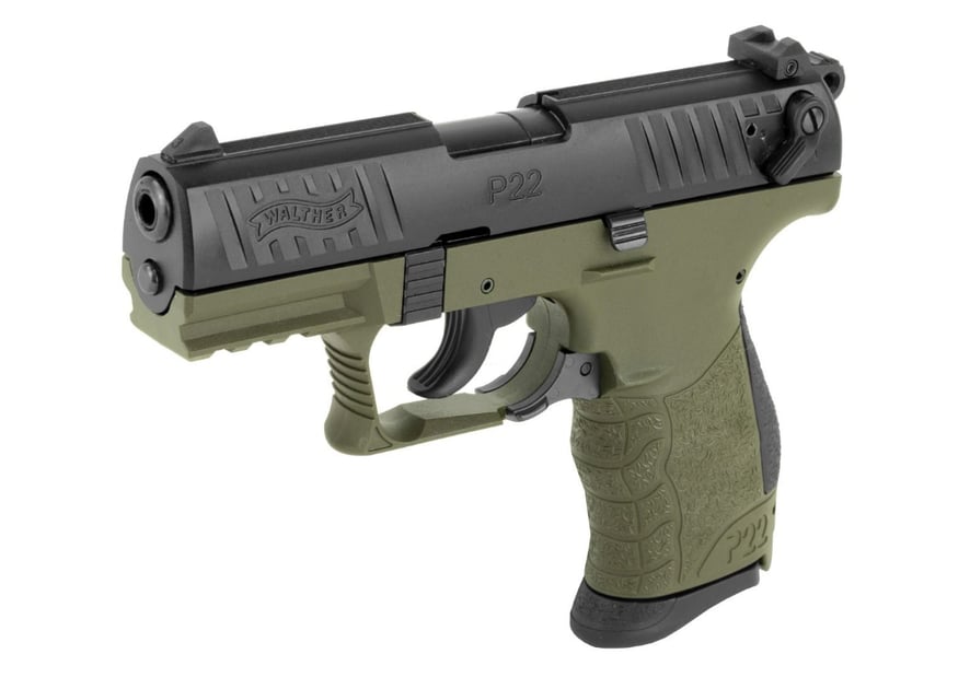 Walther P22Q Military .22 LR 3.42" Threaded Barrel 10+1 Rounds, 2 Mags ...