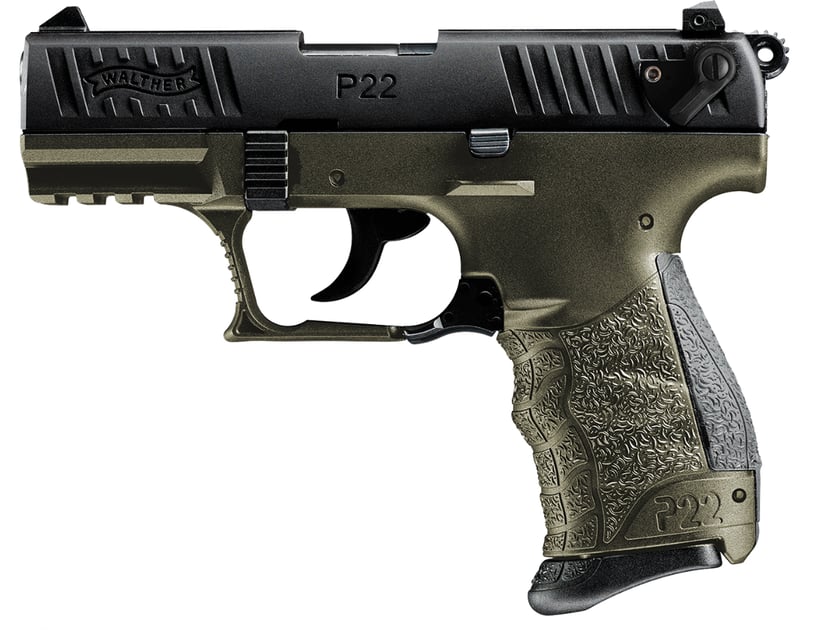 Walther P22Q Military .22 LR 3.42" Threaded Barrel 10+1 Rounds, 2 Mags ...