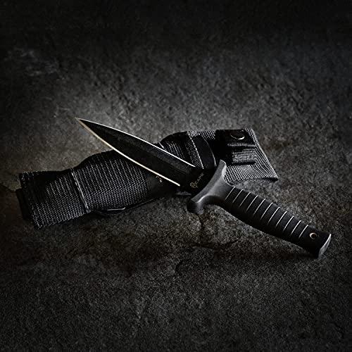Reapr Tac Boot Knife 4.75" Double Edge Blade 4.25" Hi Grip Handle Nylon ...