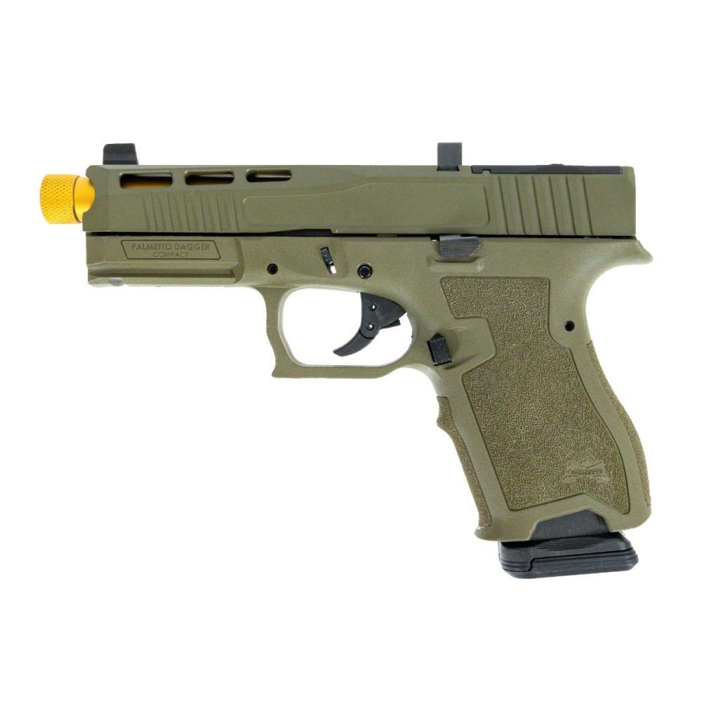 Blem PSA Dagger Complete 9mm Pistol w/Gold Barrel, Sniper Green - $299. ...